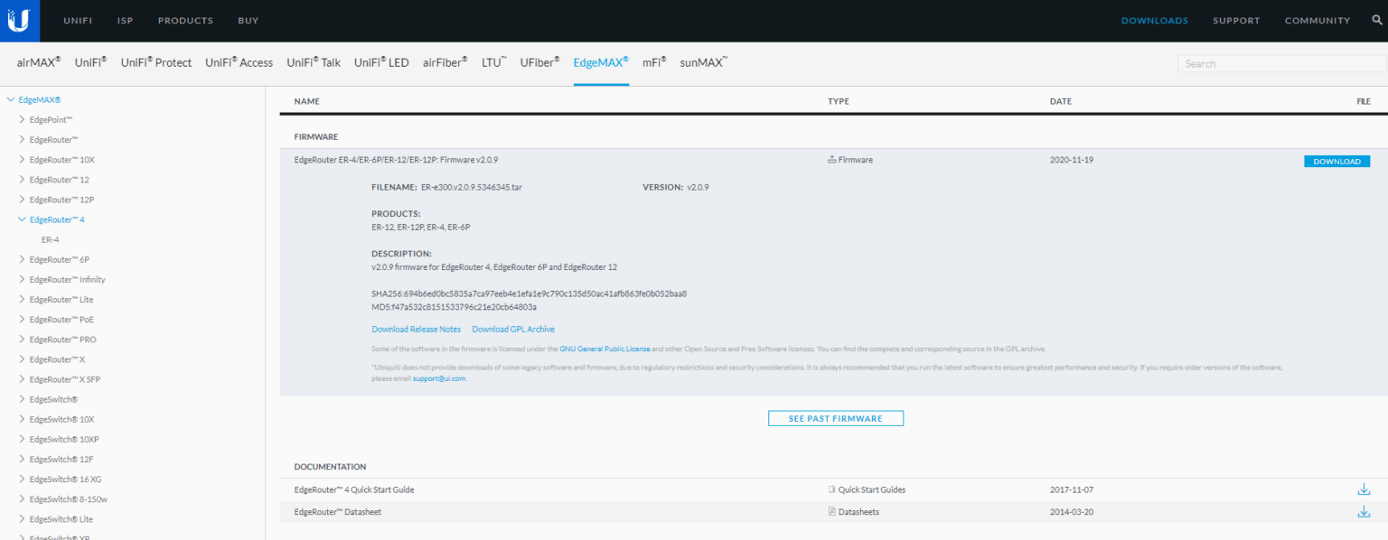 EdgeRouter: firmware update | smaragdina