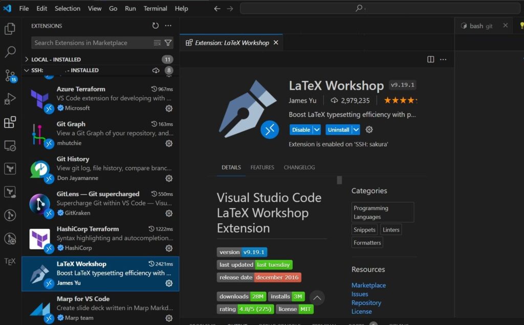 LaTeX: docker with VScode 1 | smaragdina